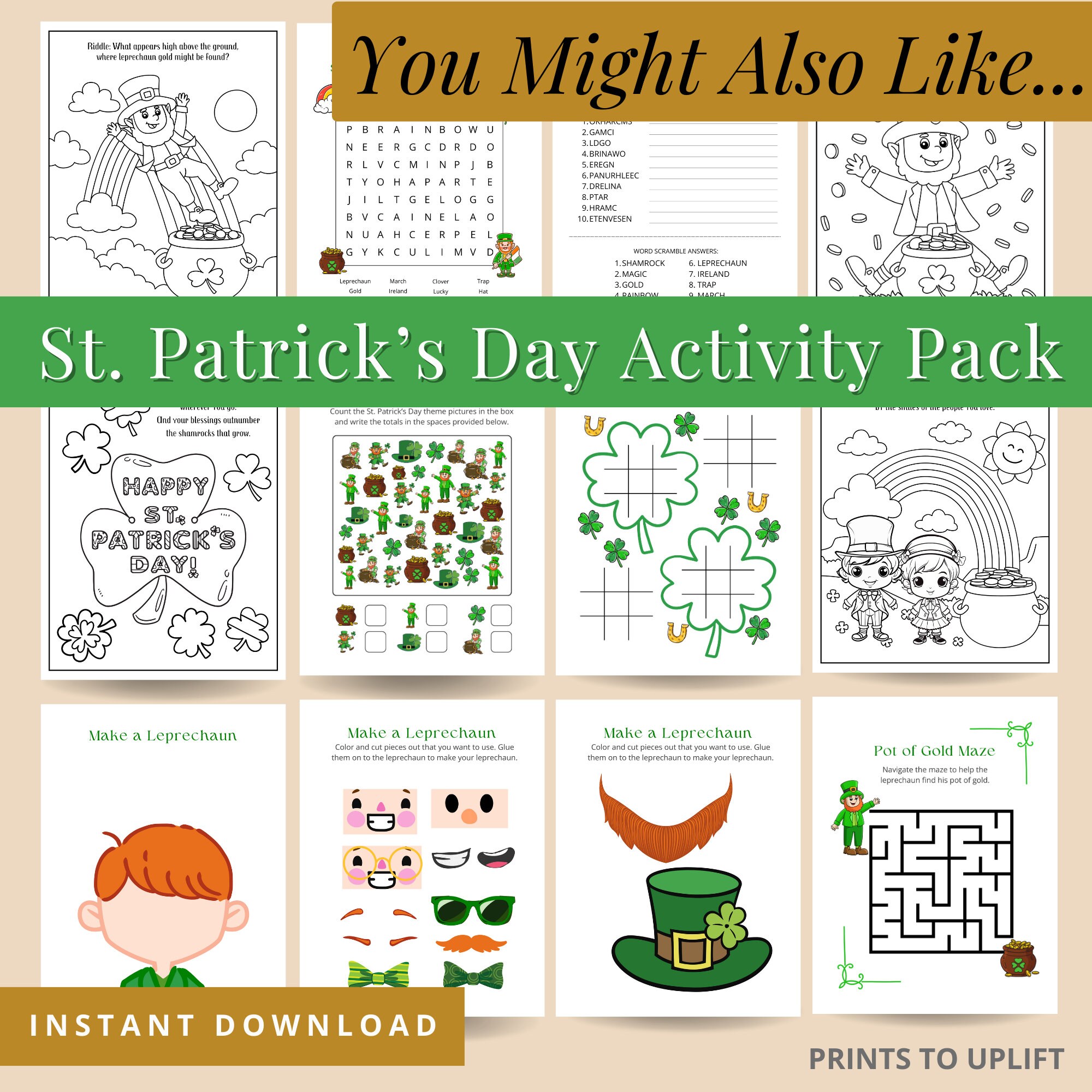 Leprechaun Bait Treat Bag Topper, Fun for Saint Patrick's Day ...