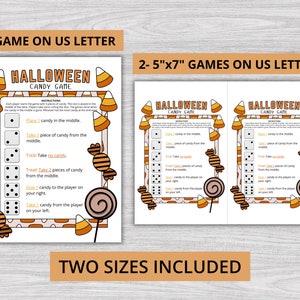 Halloween Candy Game Printable Candy Dice Game Halloween Party, Class ...