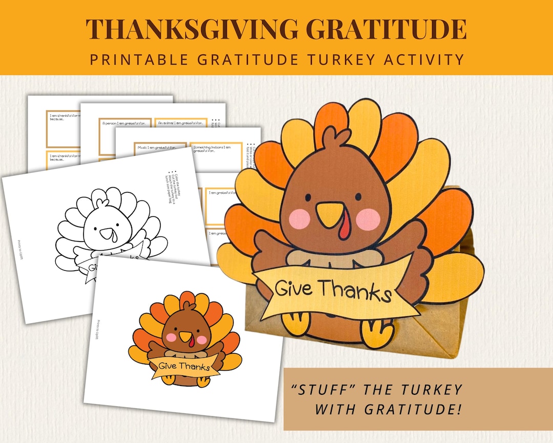 Thanksgiving Gratitude | Printable Thanksgiving Activity | Stuff the ...