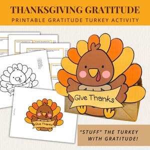 Thanksgiving Gratitude | Printable Thanksgiving Activity | Stuff the ...
