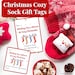 Christmas Cozy Sock Gift Tags, Printable, Great Gift for Teachers ...