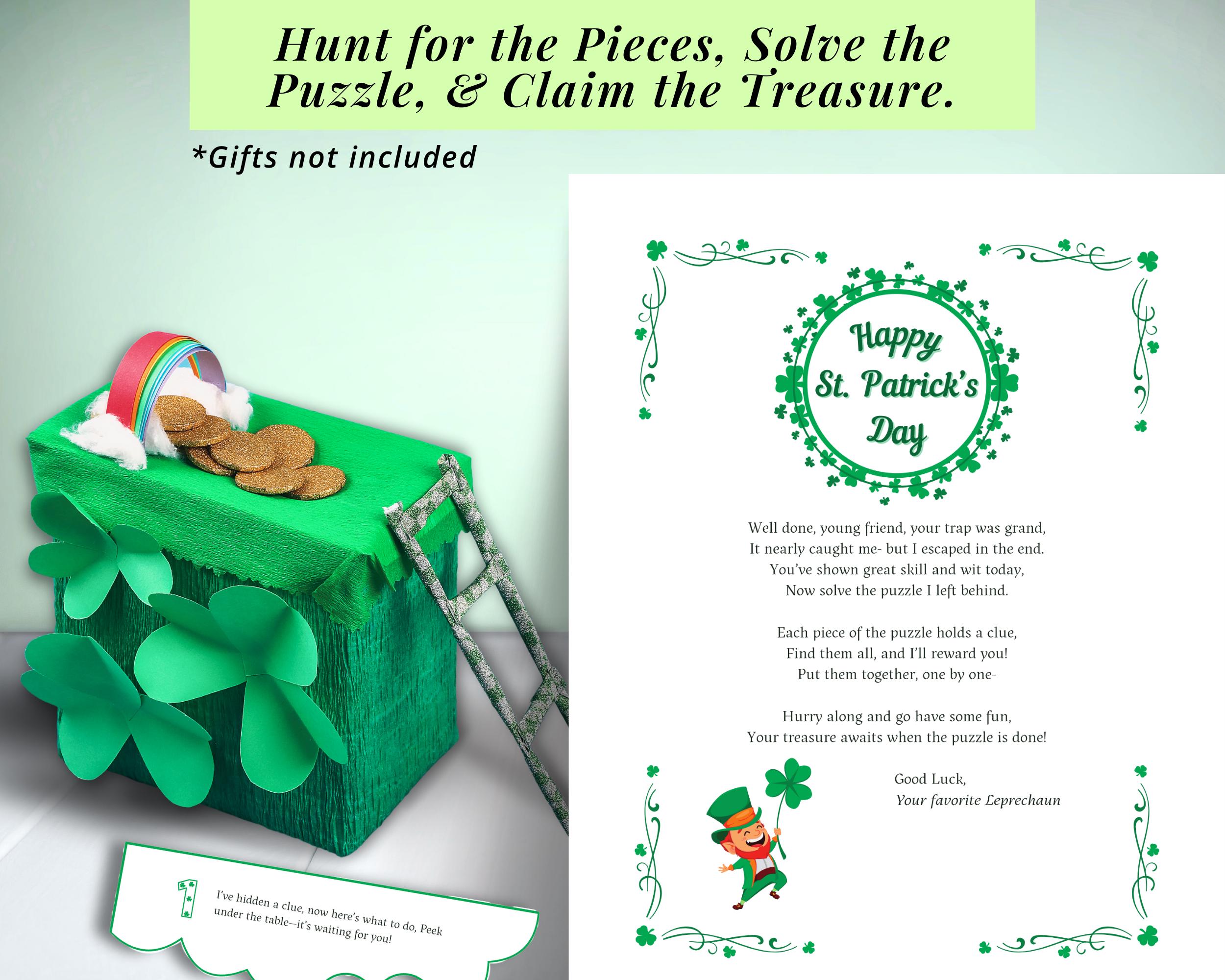 Leprechaun Letter | Treasure Hunt Clues From a Leprechaun | Printable ...