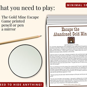 Escape Room for Teens and Tweens | Escape the Gold Mine Game ...