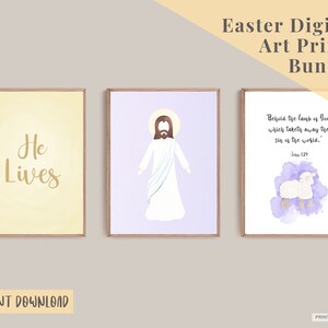 Easter Digital Art Print Bundle Religious Christian Scripture Instant ...