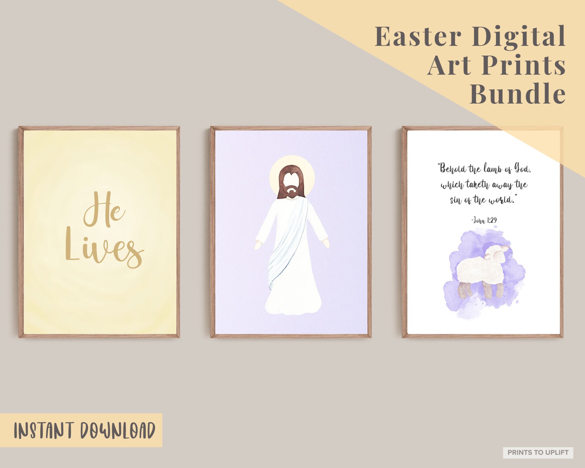 Easter Digital Art Print Bundle Religious Christian Scripture Instant ...