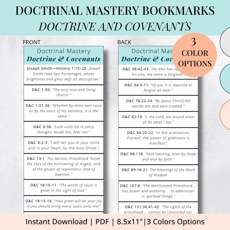 Doctrine Covenants - Etsy