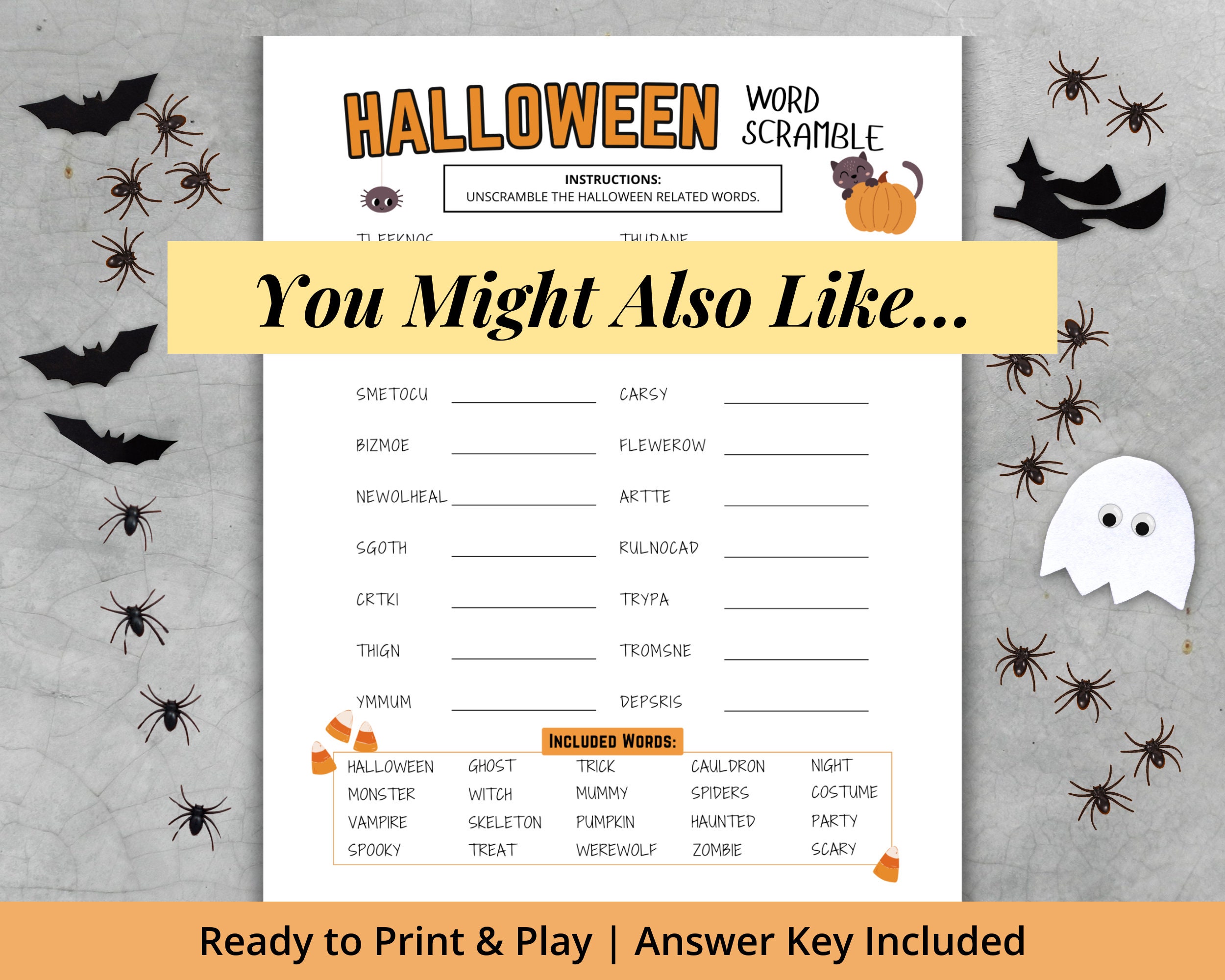 Halloween A-Z Game | Printable Halloween Activity | A-Z Race | for Kids ...