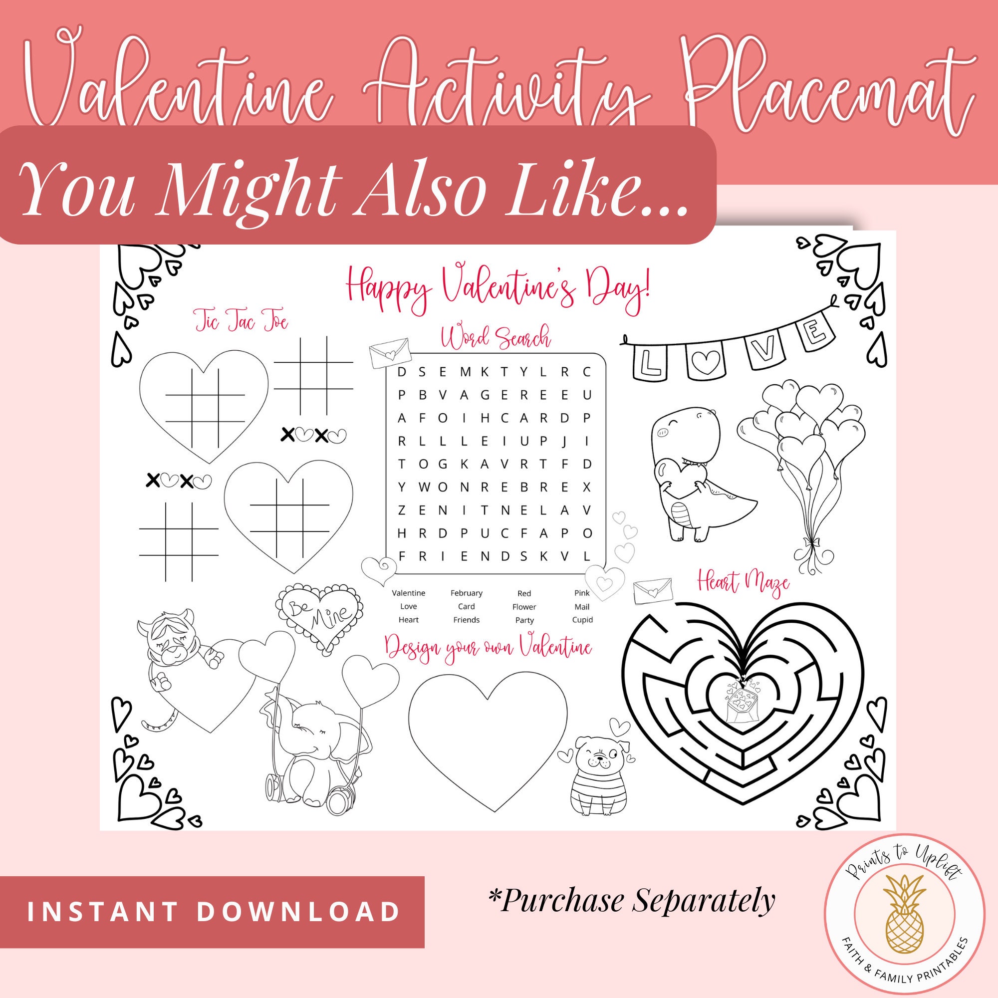 Teacher Valentine Topper, Valentine's Day, Teaching is a Work of Heart ...