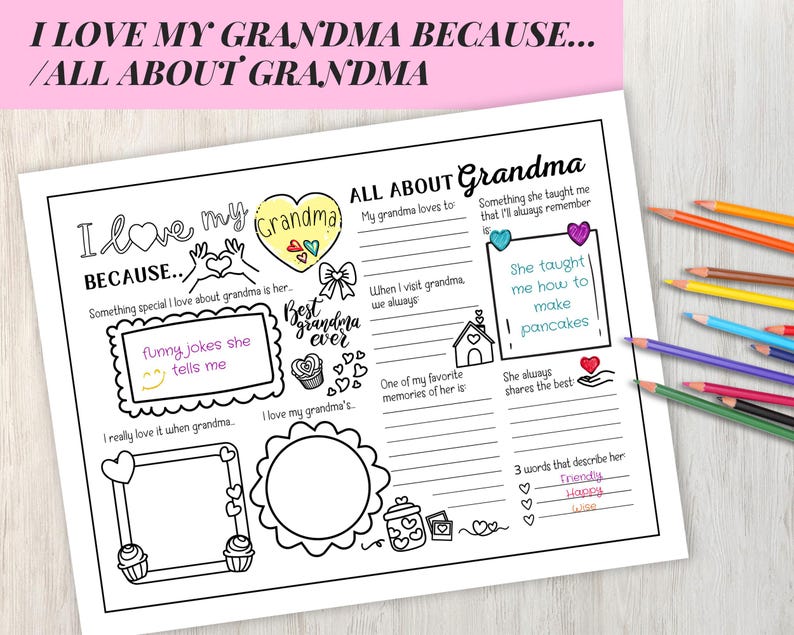 All About My Grandma & Roll a Grandma, A Silly Roll and Draw Game ...