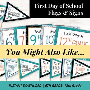 9th Grade Back to School Flags and Signs | 2025 School Year | First Day ...