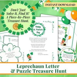 Leprechaun Letter | Treasure Hunt Clues From a Leprechaun | Printable ...