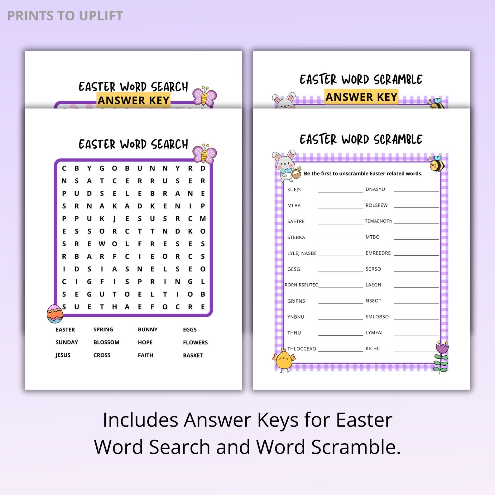 Easter Coloring Activity Pack, Fun for Kids, Printable, 8.5x11 ...