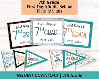 9th Grade Back to School Flags and Signs | 2025 School Year | First Day ...