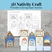 Nativity Craft for Kids | Christmas Coloring Activity | 3D Paper ...