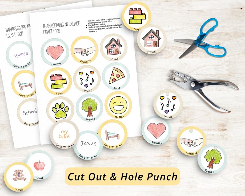 Gratitude Necklace Craft for Kids | Fun Thanksgiving Activity for Kids ...