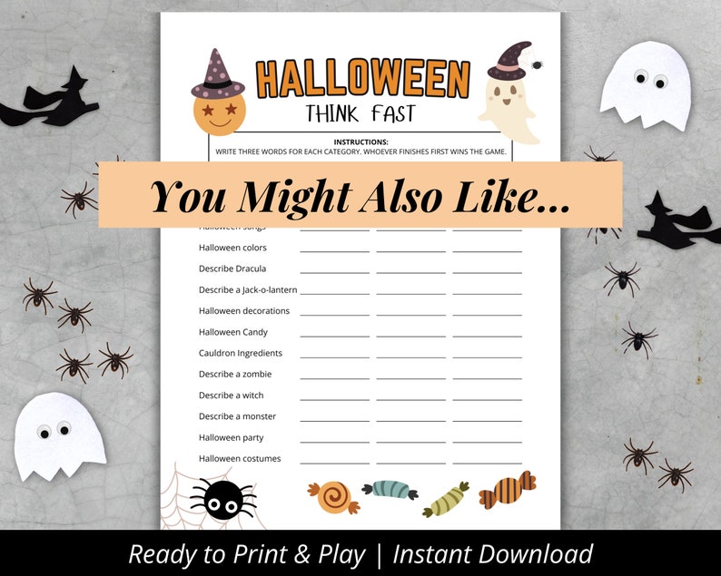 Halloween Candy Game Printable Candy Dice Game Halloween Party, Class ...