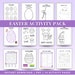 Easter Coloring Activity Pack, Fun for Kids, Printable, 8.5x11 ...
