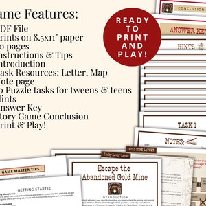 Escape Room for Teens and Tweens | Escape the Gold Mine Game ...