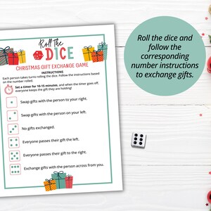 Christmas Gift Exchange Game | Christmas Dice Game | Pass the Gift Game ...