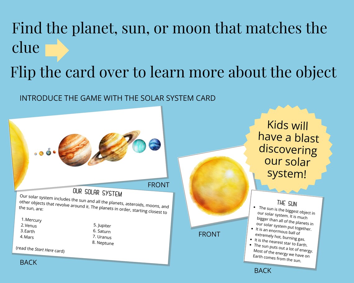 Space Scavenger Hunt | Printable | Solar System Game for Kids | Great ...