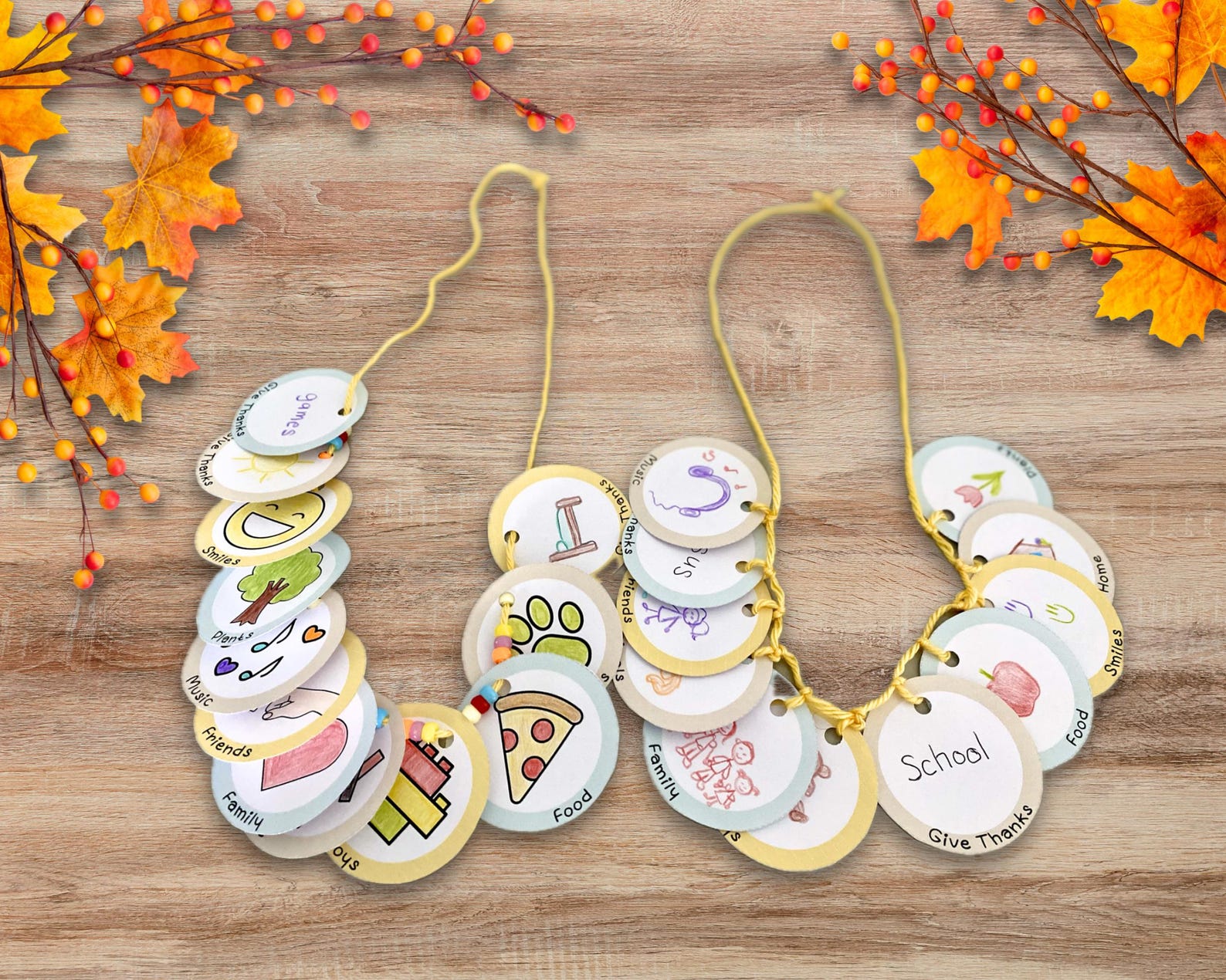 Gratitude Necklace Craft for Kids | Fun Thanksgiving Activity for Kids ...