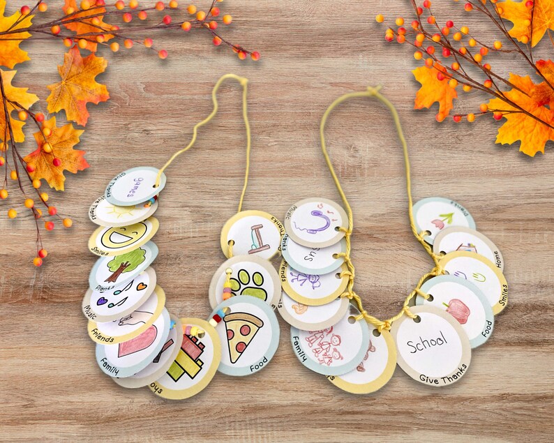 Gratitude Necklace Craft for Kids | Fun Thanksgiving Activity for Kids ...