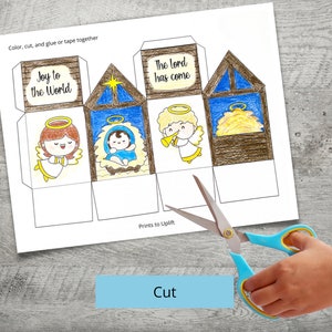 Nativity Craft for Kids | Christmas Coloring Activity | 3D Paper ...