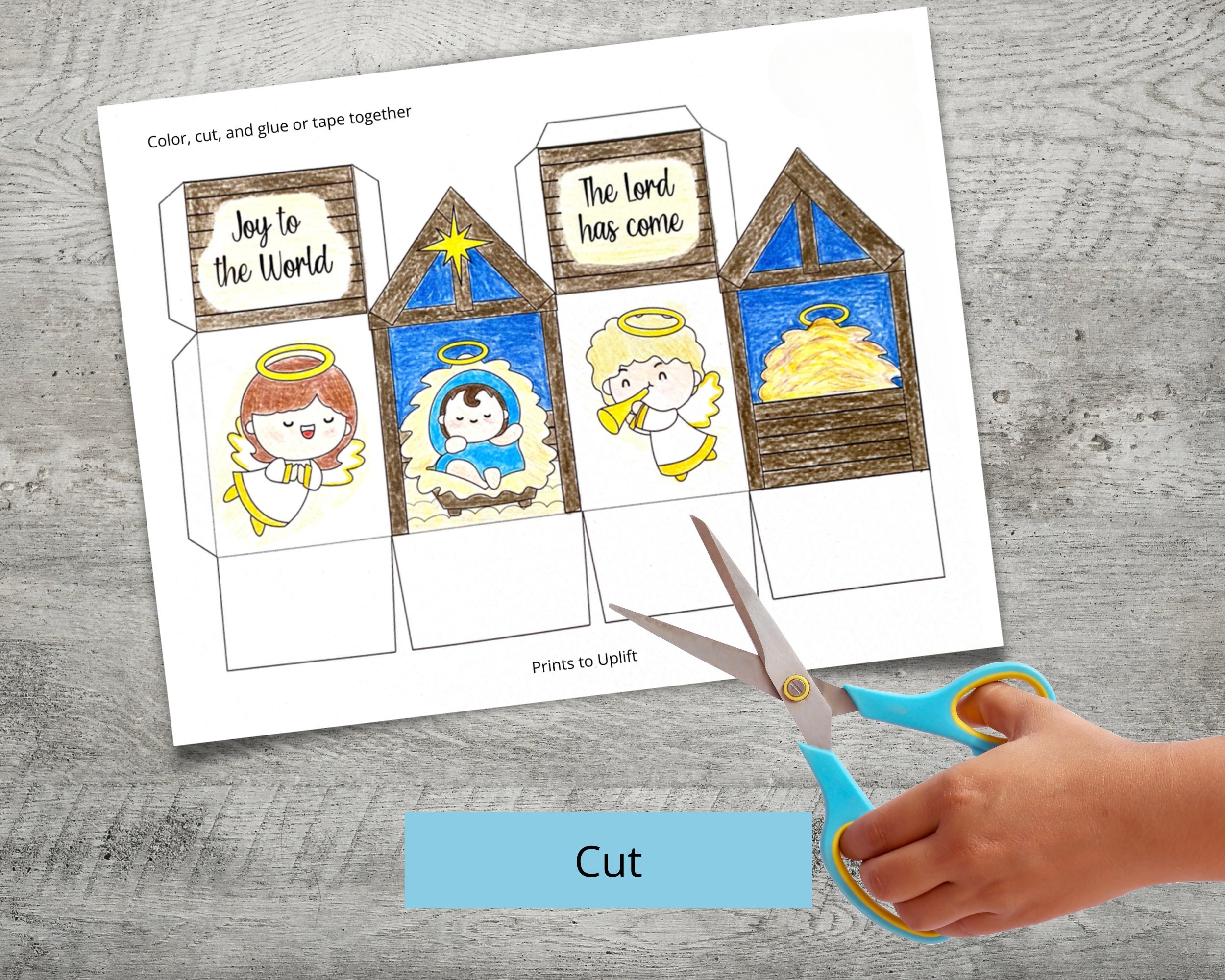 Nativity Craft for Kids | Christmas Coloring Activity | 3D Paper ...