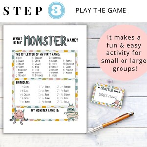 What's My Monster Name? Printable Halloween Activity That's Fun and ...