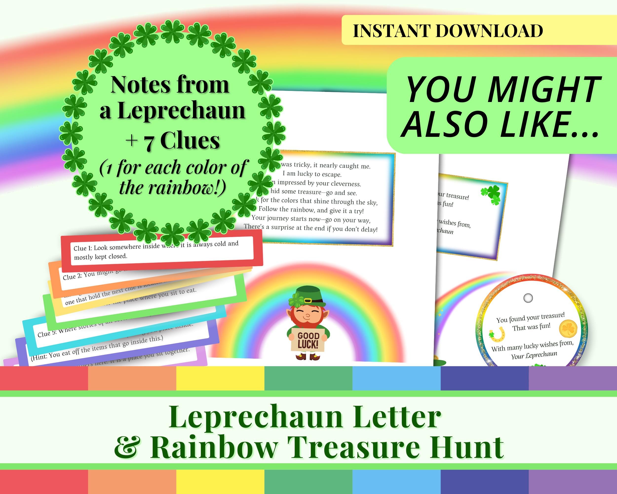 Leprechaun Letter | Treasure Hunt Clues From a Leprechaun | Printable ...