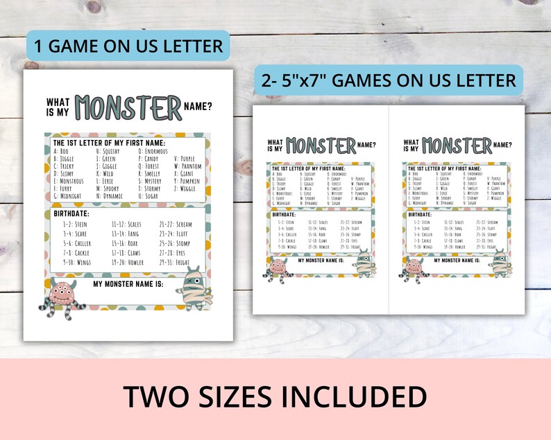 What's My Monster Name? Printable Halloween Activity That's Fun and ...