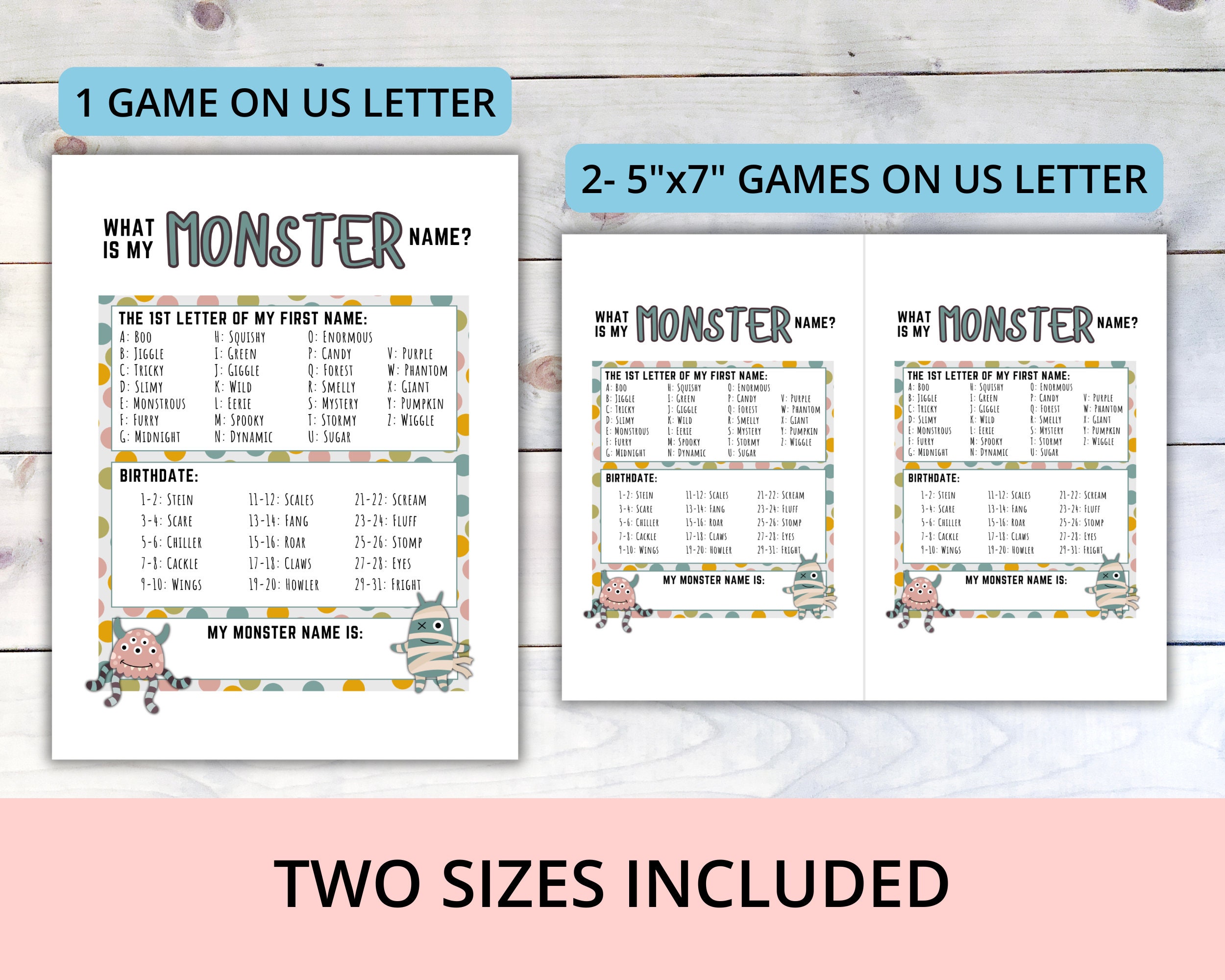 What's My Monster Name? Printable Halloween Activity That's Fun and ...