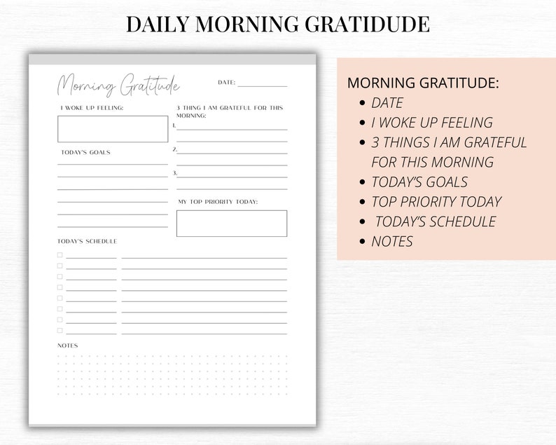 Daily Gratitude Journal | Morning and Evening Journal | Gratitude ...