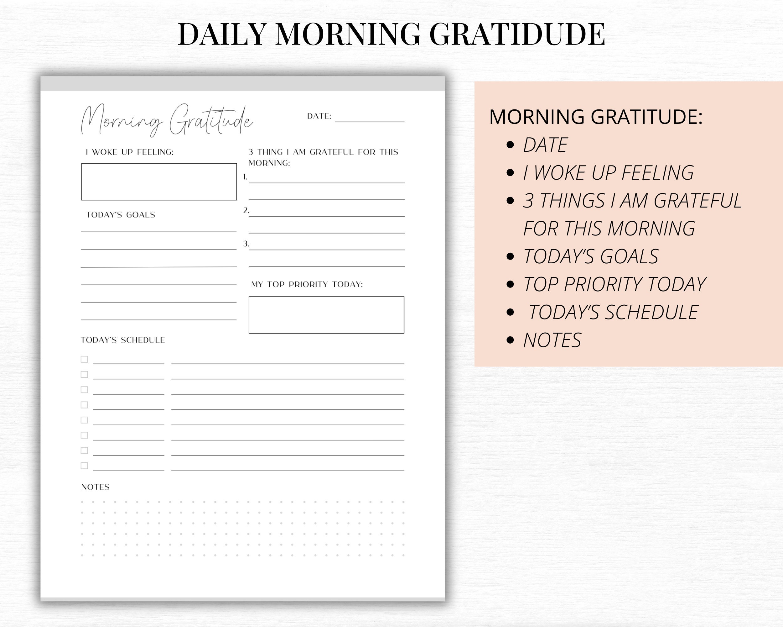 Daily Gratitude Journal | Morning and Evening Journal | Gratitude ...