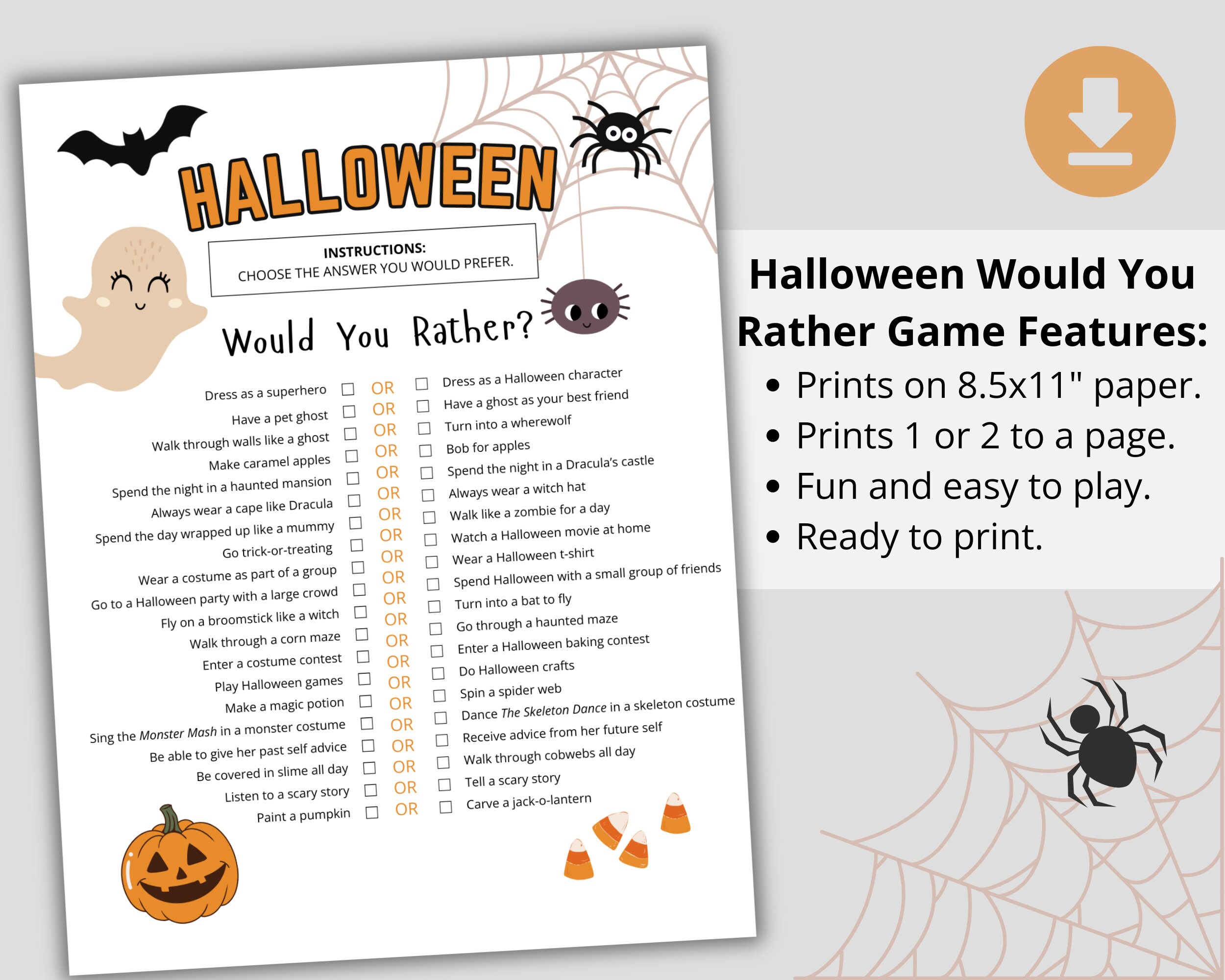 Halloween Would You Rather Game | Fun and Easy Halloween Game for ...