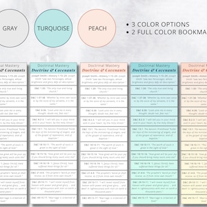 Doctrinal Mastery Doctrine and Covenants Bookmarks | Instant Download ...