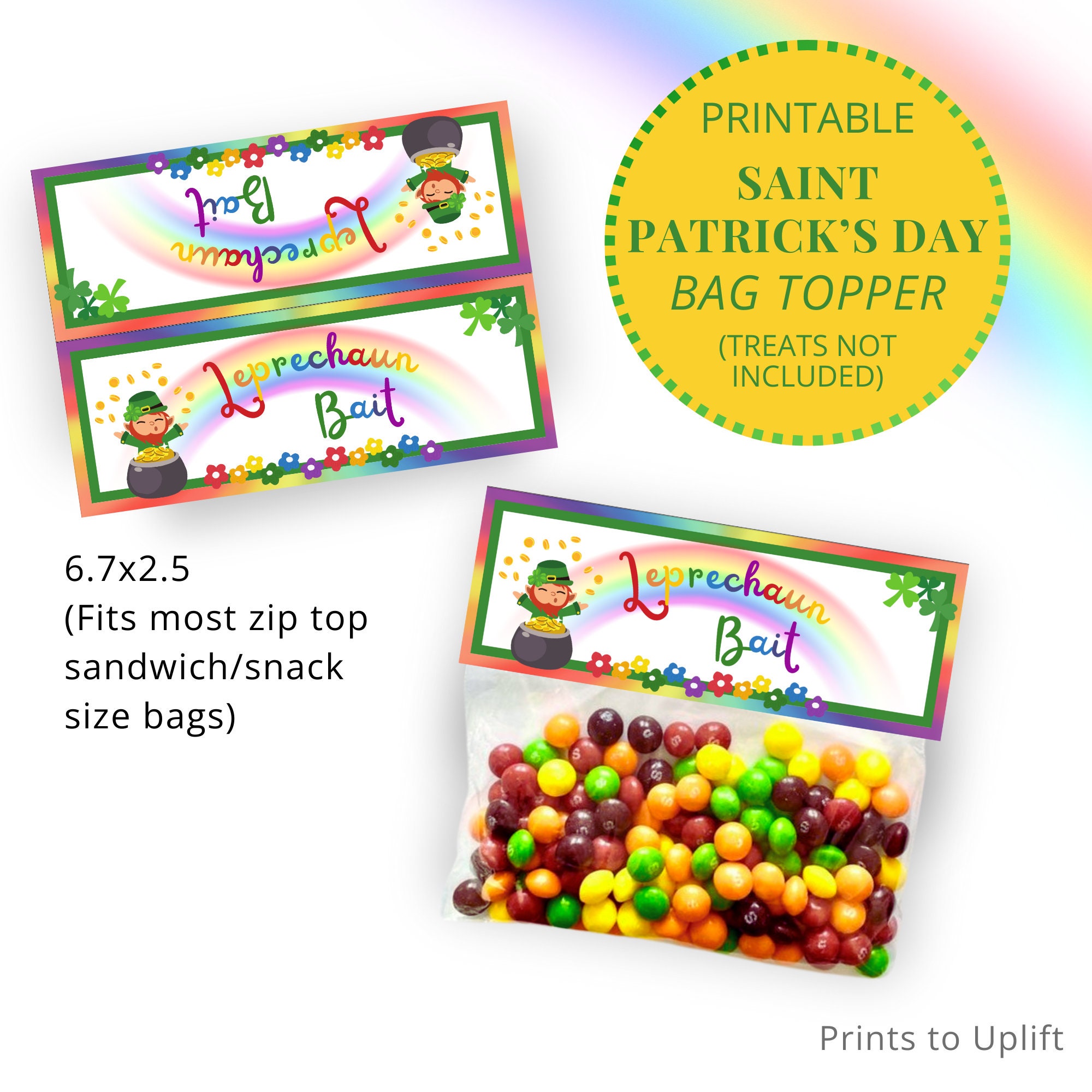 Leprechaun Bait Treat Bag Topper, Fun for Saint Patrick's Day ...
