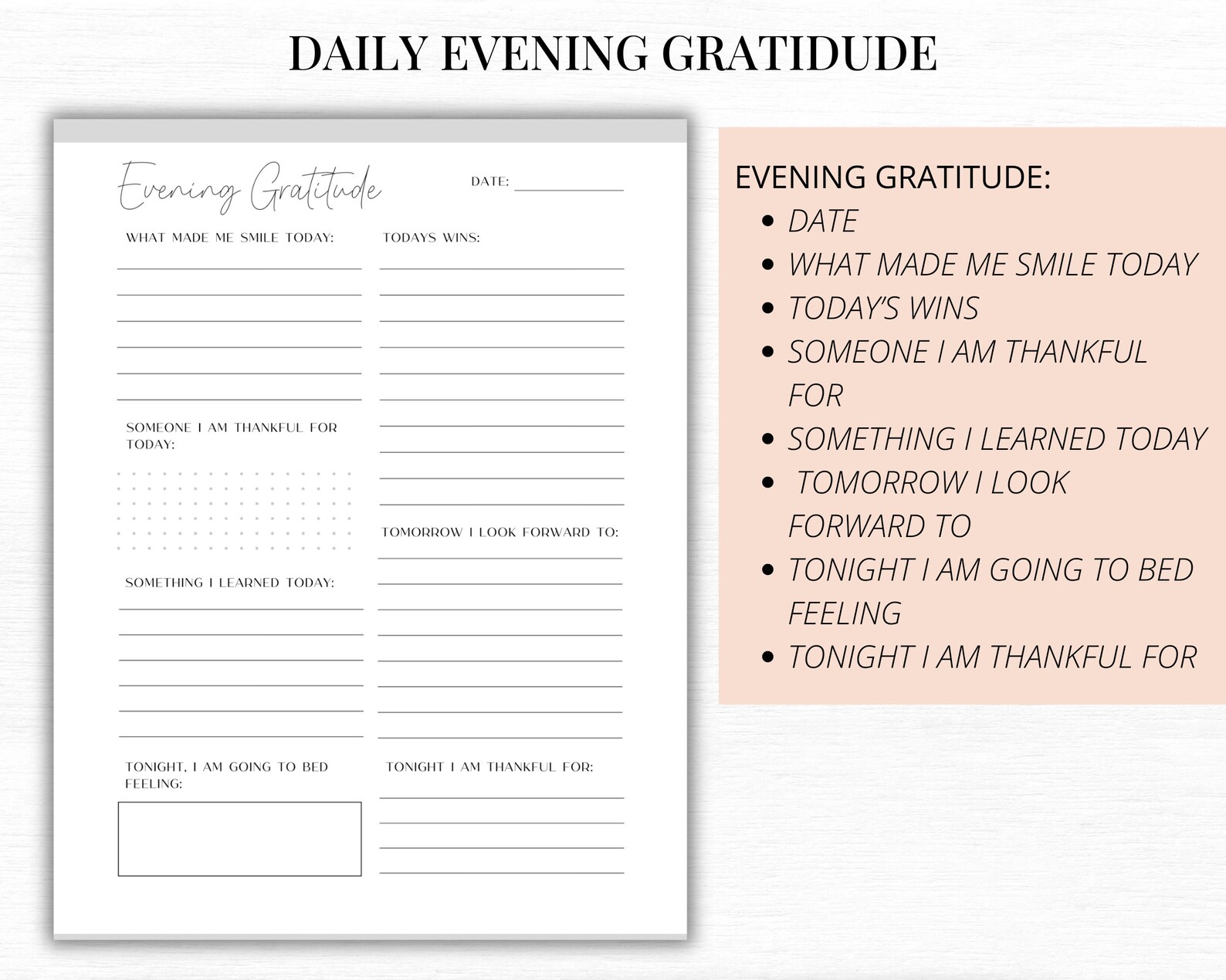 Daily Gratitude Journal | Morning and Evening Journal | Gratitude ...
