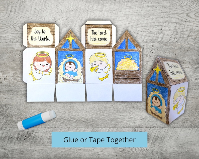 Nativity Craft for Kids | Christmas Coloring Activity | 3D Paper ...