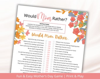 Father's Day Would Dad Rather Game | Printable PDF | This or That Game ...
