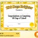 100 Days Brighter Award Certificate | 100 Days of School Student ...