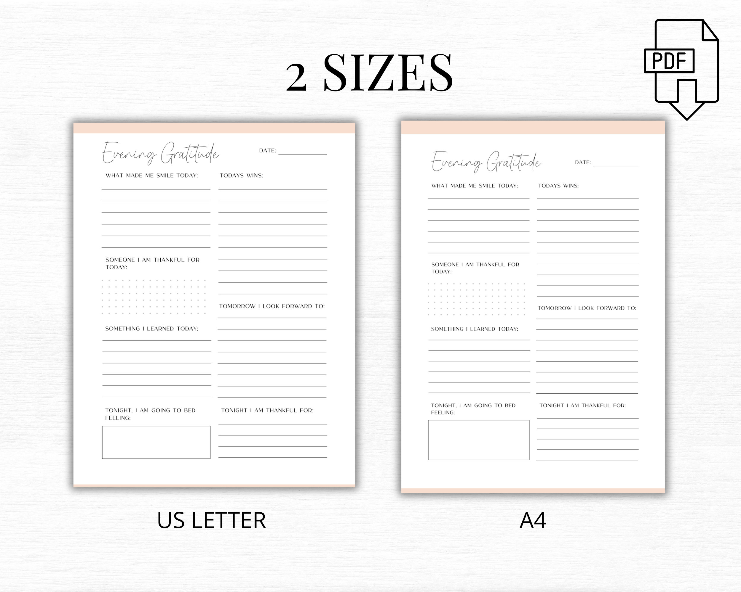 Daily Gratitude Journal | Morning and Evening Journal | Gratitude ...