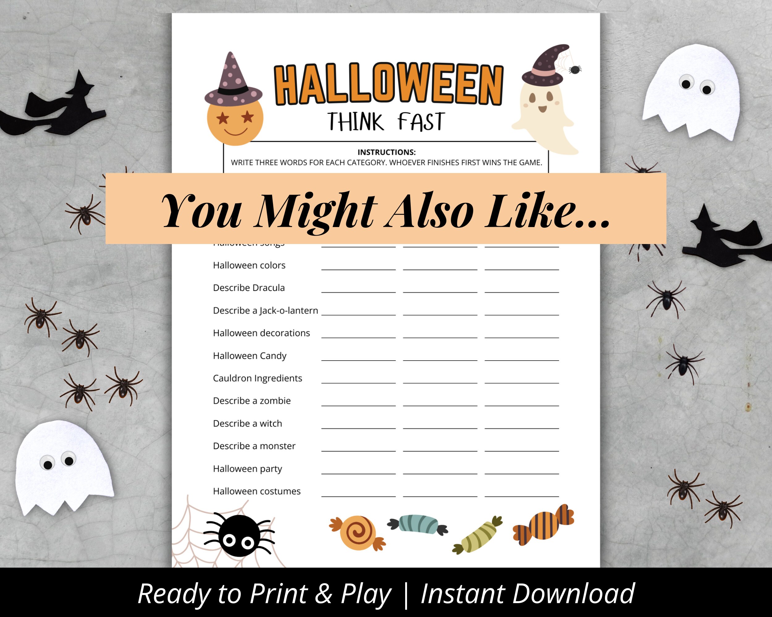 Halloween A-Z Game | Printable Halloween Activity | A-Z Race | for Kids ...