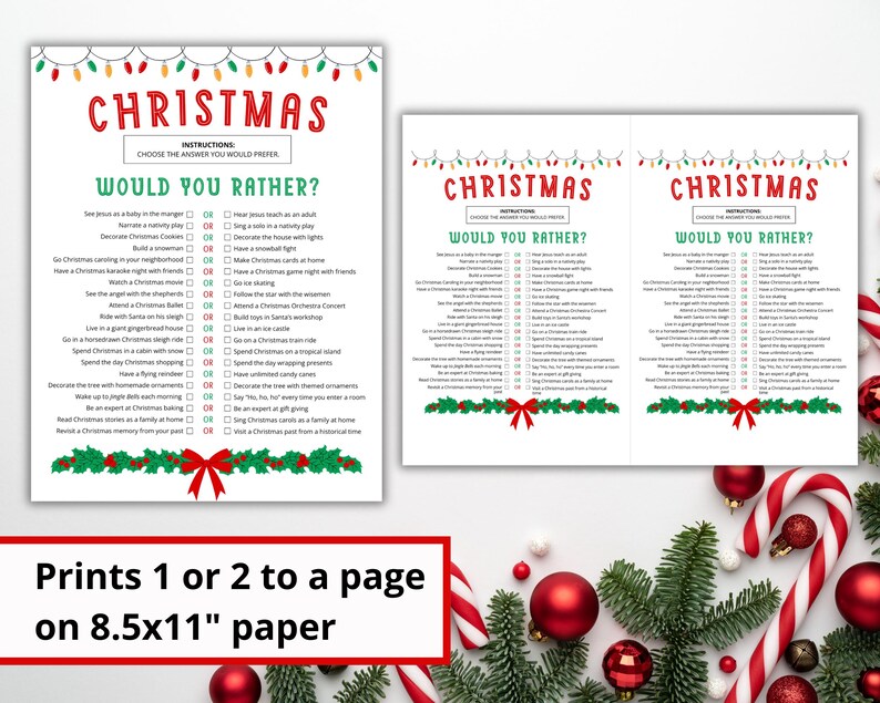 Christmas Would You Rather Game | Christmas Trivia | Christmas ...