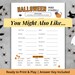 Halloween Think Fast Game | Printable Halloween Activity | Halloween ...