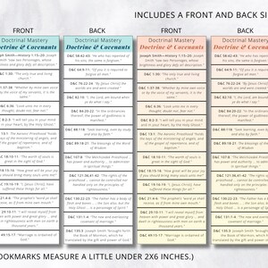 Doctrinal Mastery Doctrine and Covenants Bookmarks | Instant Download ...