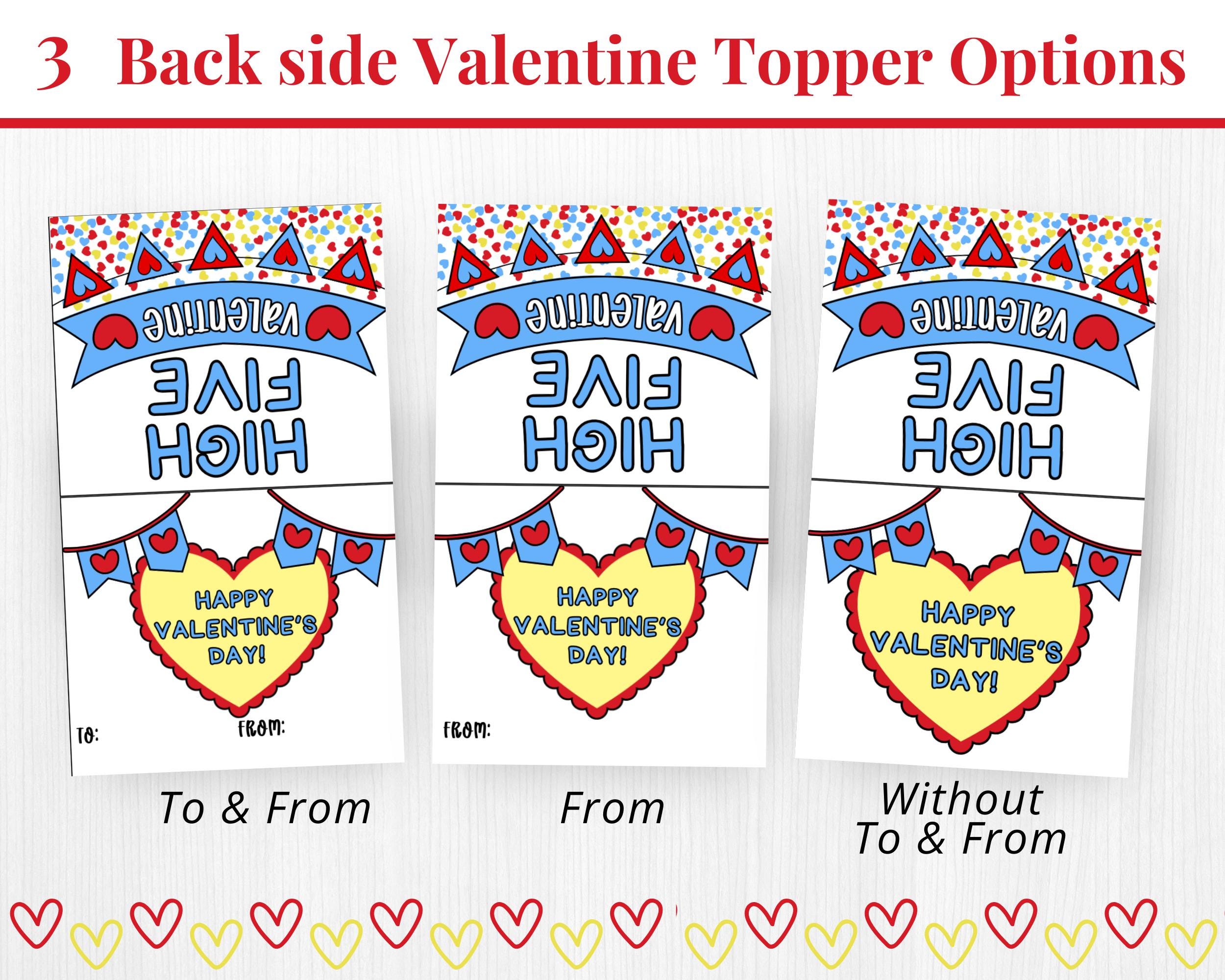 Valentine's Day Card Topper | Printable Sticky Hand Valentine | High ...