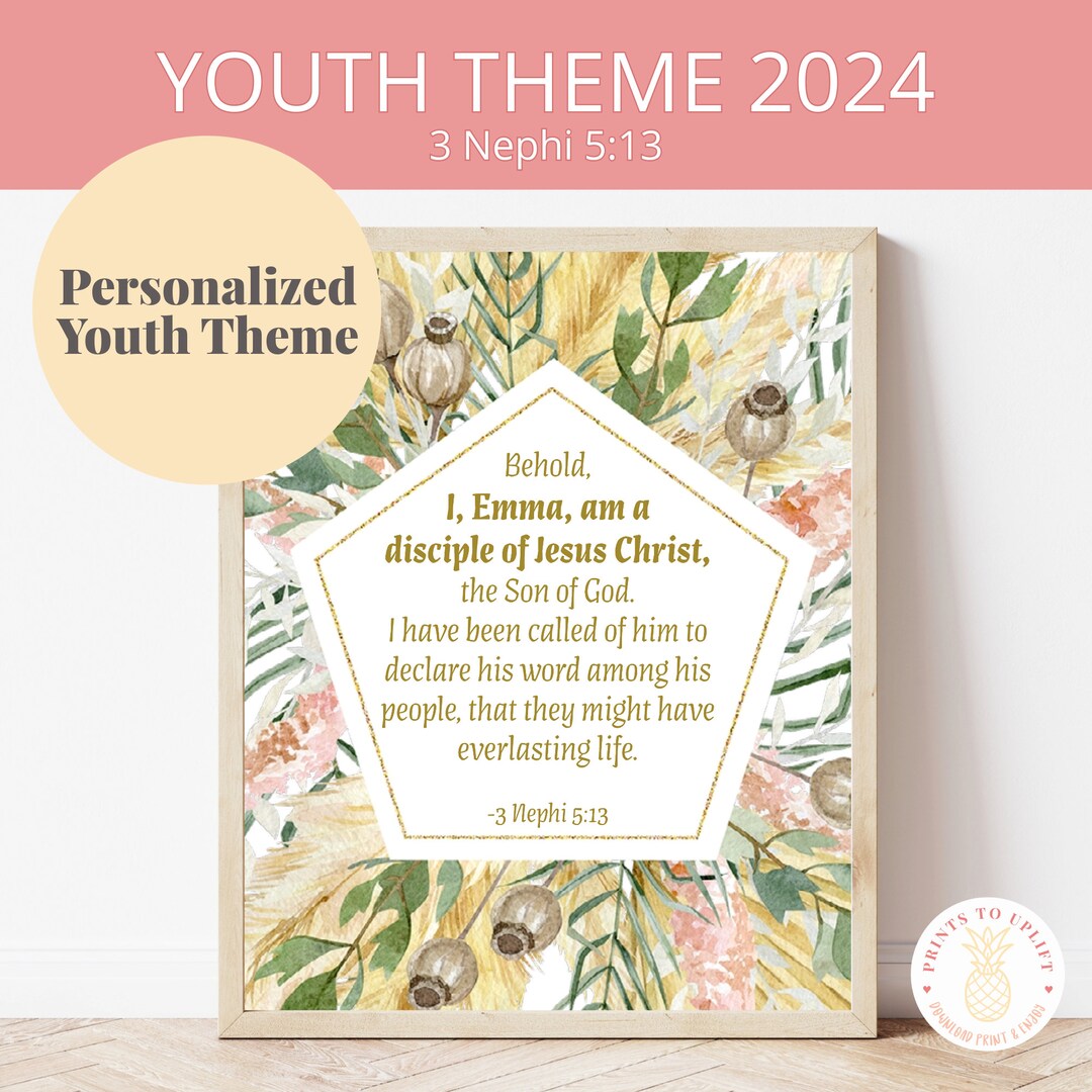 Personalized 2024 Youth Theme Poster, I Am a Disciple of Jesus Christ ...