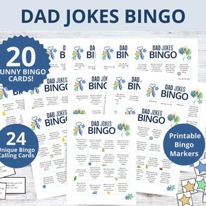 Dad BINGO | Father's Day, Family Reunion, Family Game Night | Dad Jokes ...