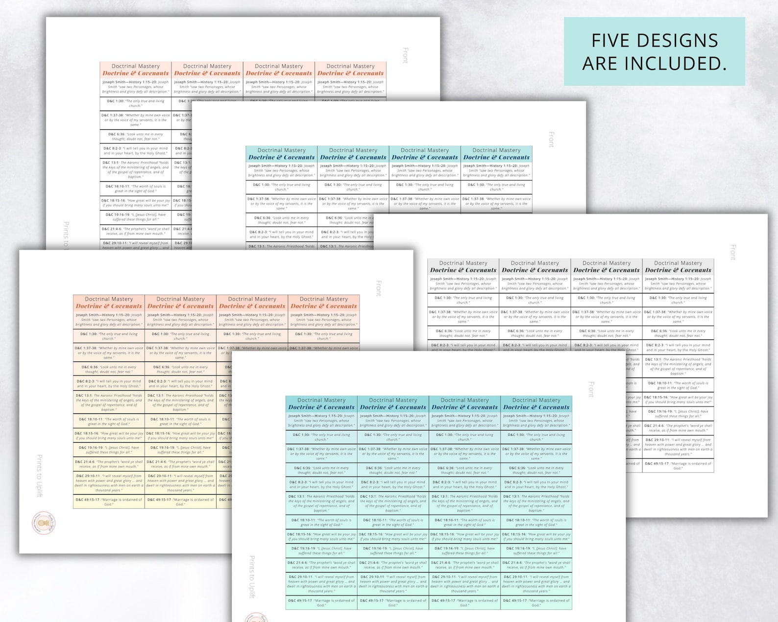 Doctrinal Mastery Doctrine and Covenants Bookmarks | Instant Download ...